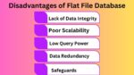Advantages and Disadvantages of Flat File Database