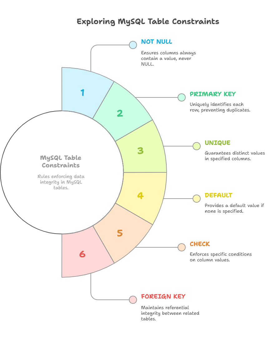 What Is Table Constraints In Mysql With Code Example