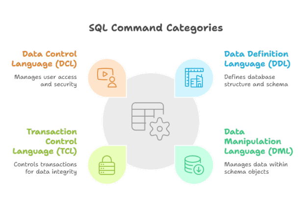 What are the SQL Command Categories?