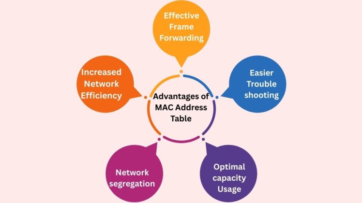 MAC Address Tables In Switch For Network Data Forwarding