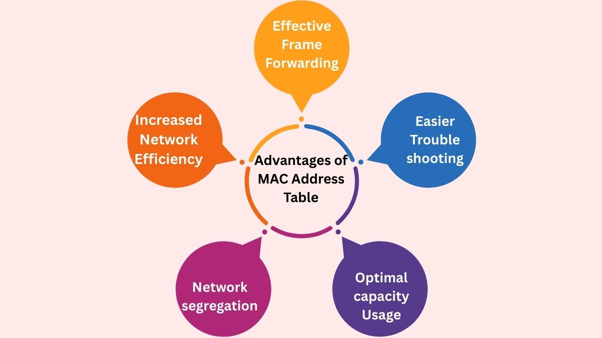 MAC Address Tables In Switch For Network Data Forwarding