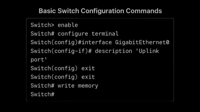 Cisco Basic Switch Configuration Commands step by step guide