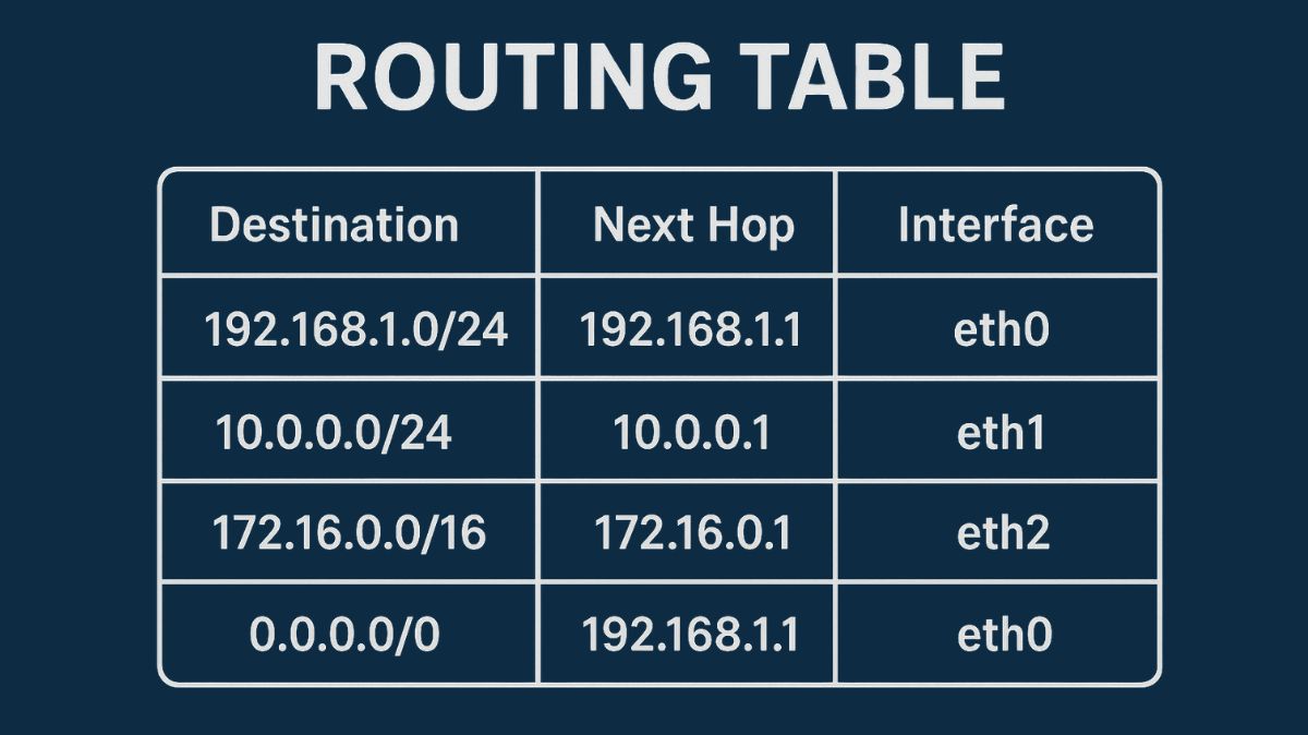 How Does A Router Table Work, Types of Routing Table Entries