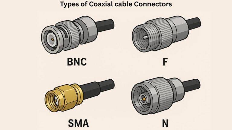 Types Of Coaxial Cable Connectors: F-Type, BNC, SMA & More