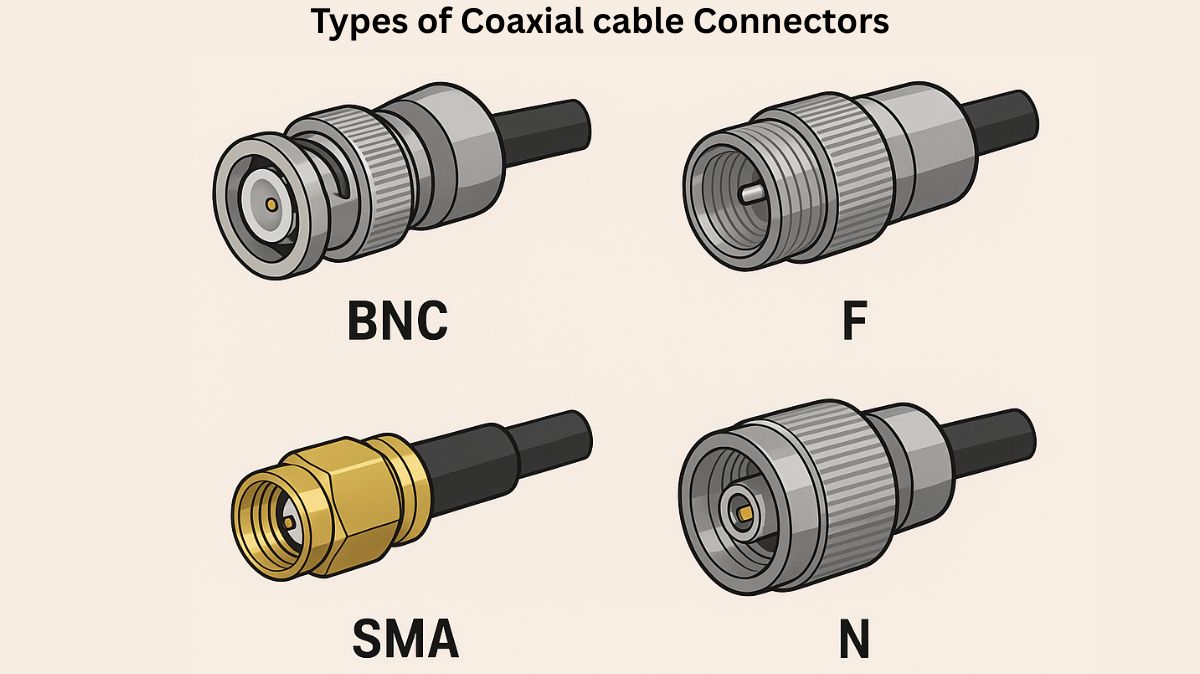 Types Of Coaxial Cable Connectors: F-Type, BNC, SMA & More