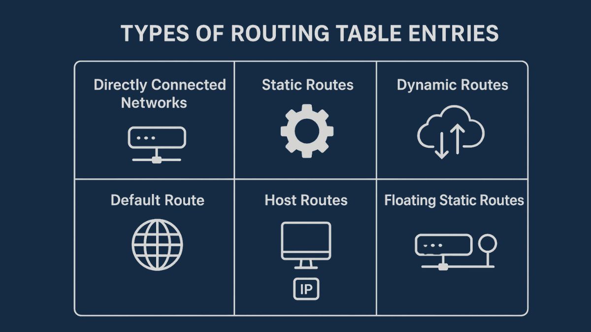 How Does A Router Table Work, Types of Routing Table Entries